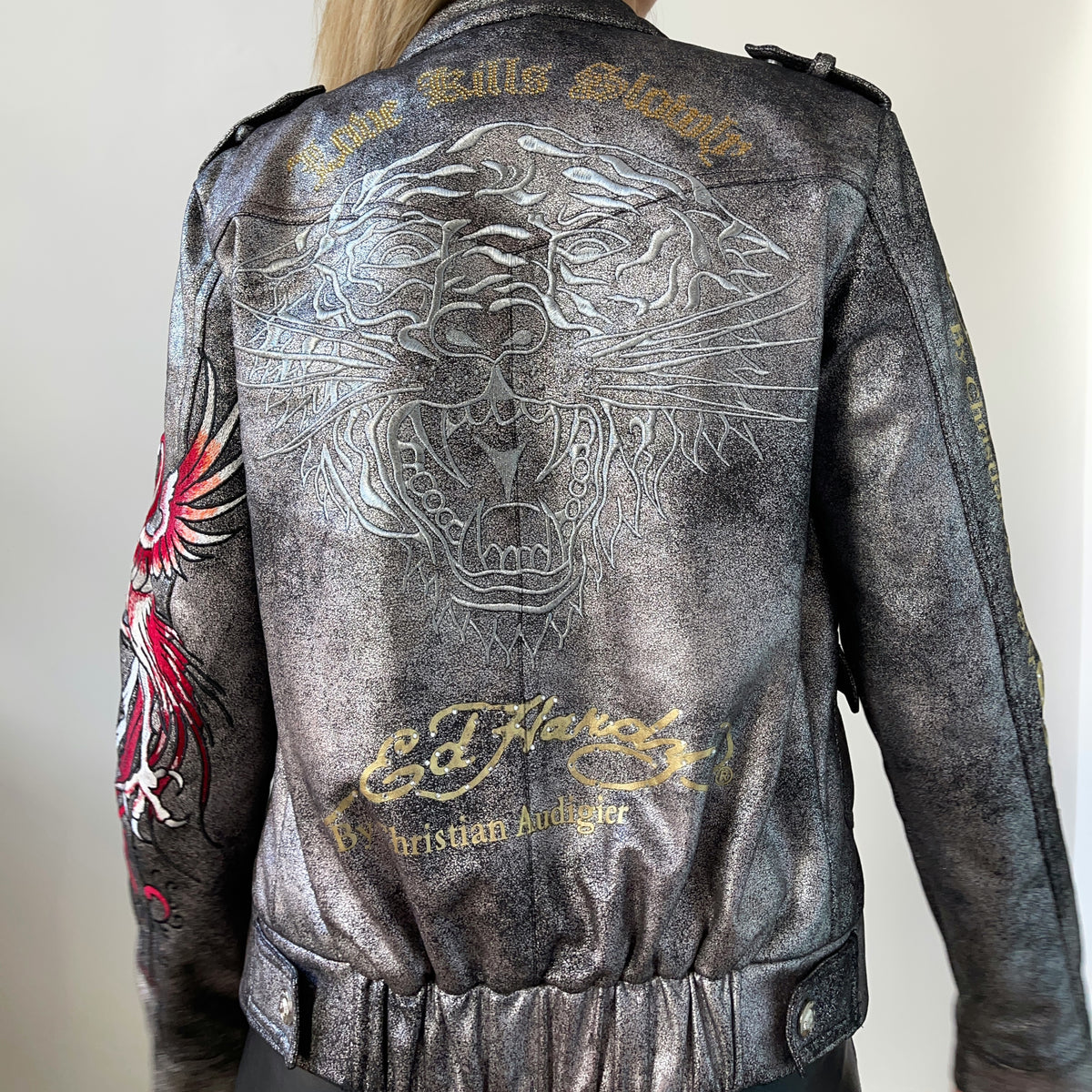 Ed hardy leather jacket – Shopfran